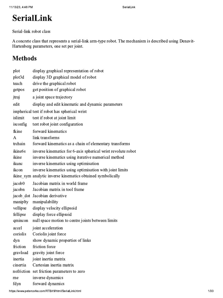 Serial Link | PDF