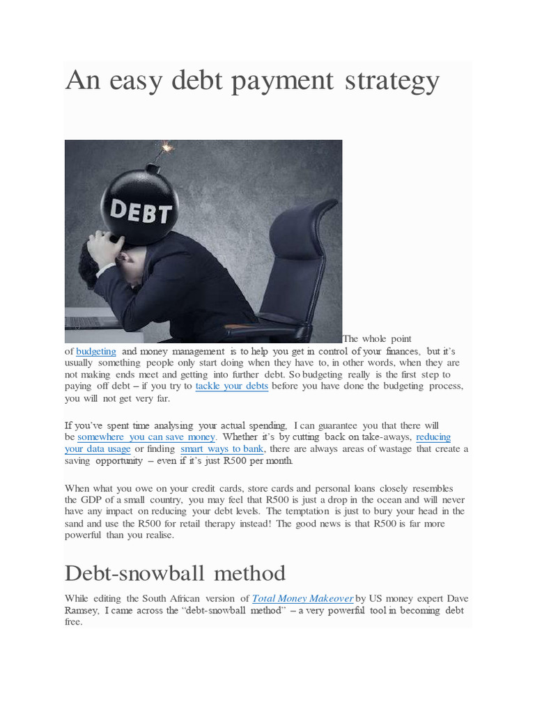 An Easy Debt Payment Strategy | PDF | Debt | Credit