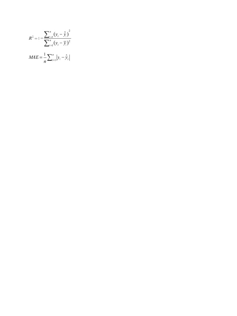 R2-MAE Formula | PDF