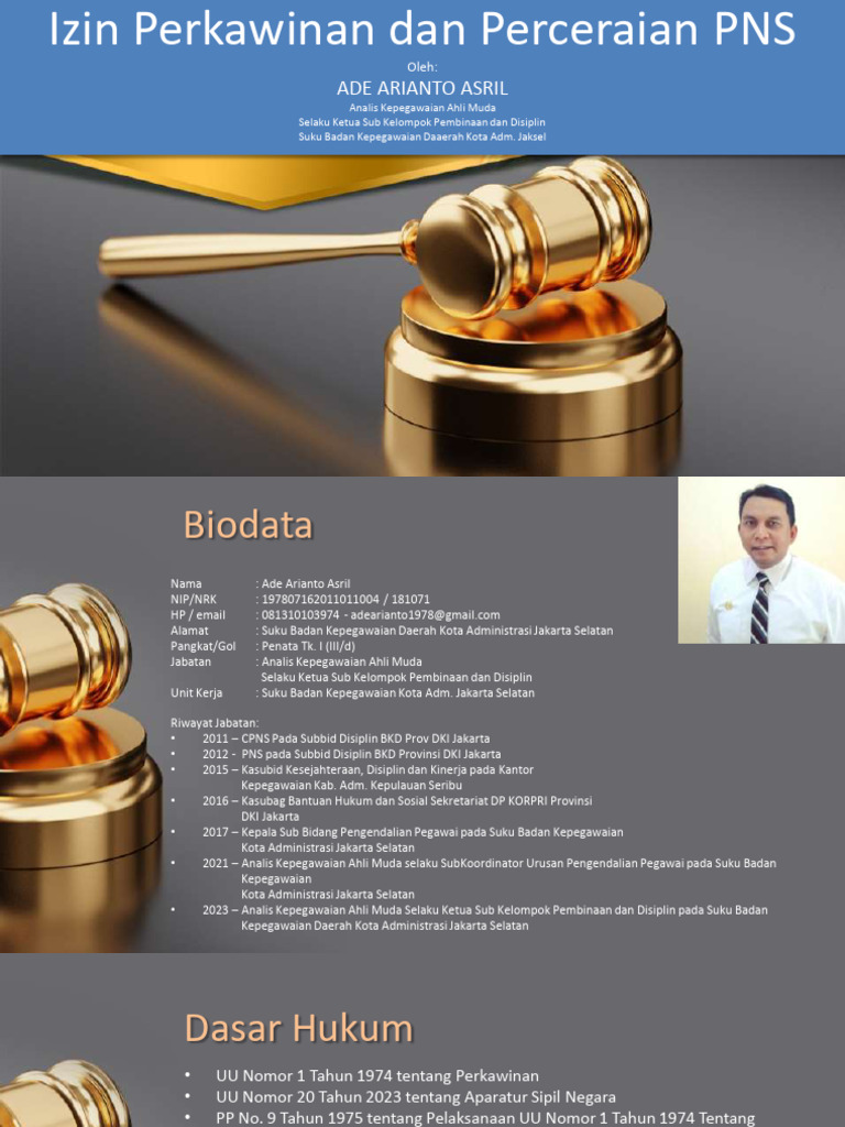 Materi Izin Perkawinan Dan Perceraian PNS | PDF | Hukum