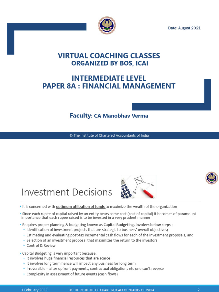 INTERMEDIATE LEVEL | PDF | Net Present Value | Internal Rate Of Return