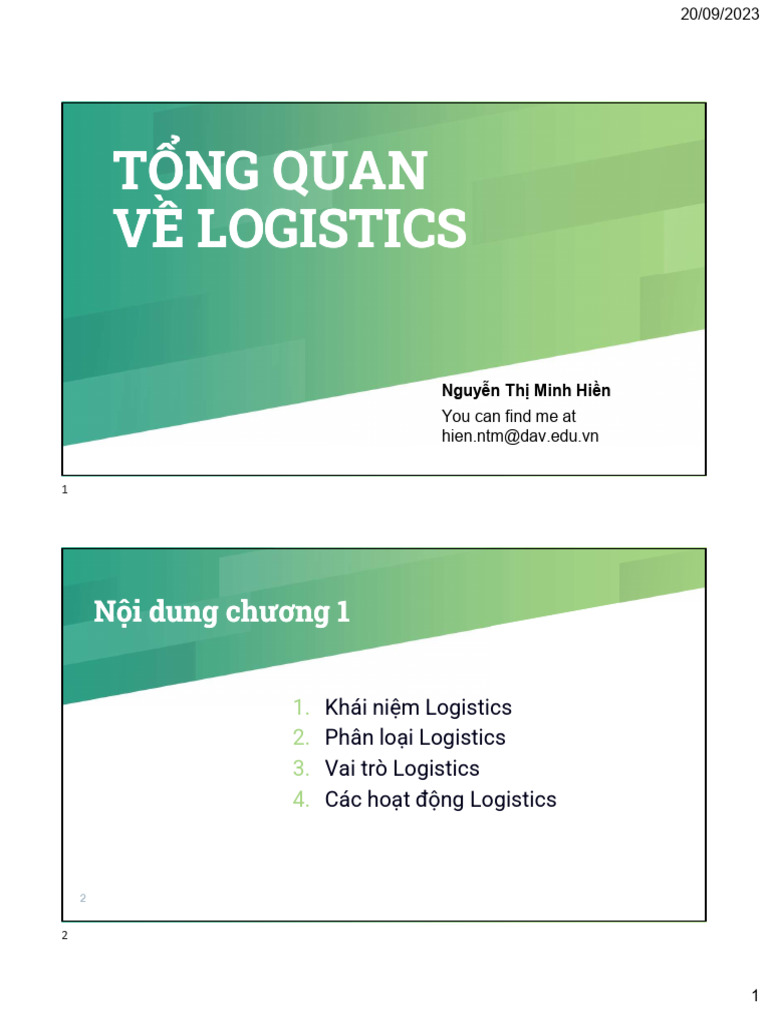 Logistics Và SCM - B1 - T NG Quan | PDF