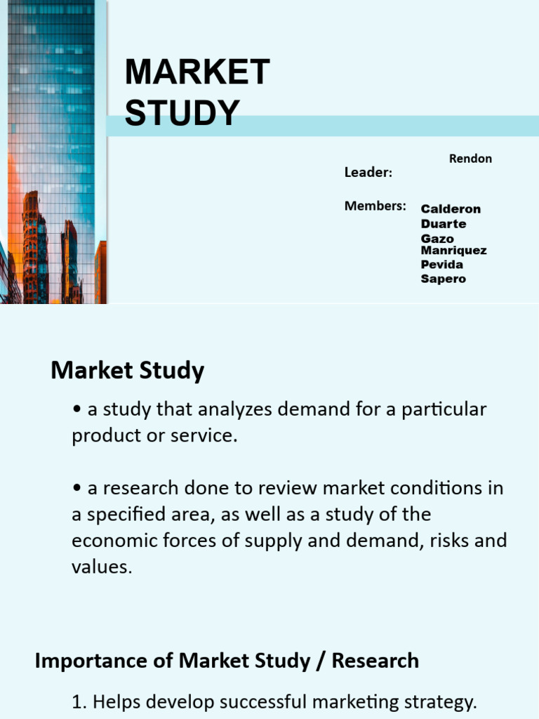 Comprehensive Market Study Guide | PDF | Demand | Marketing