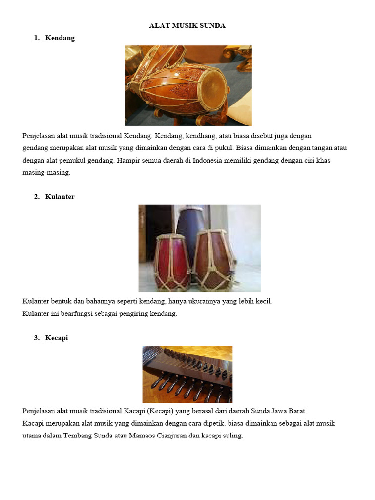 ALAT MUSIK SUNDA | PDF