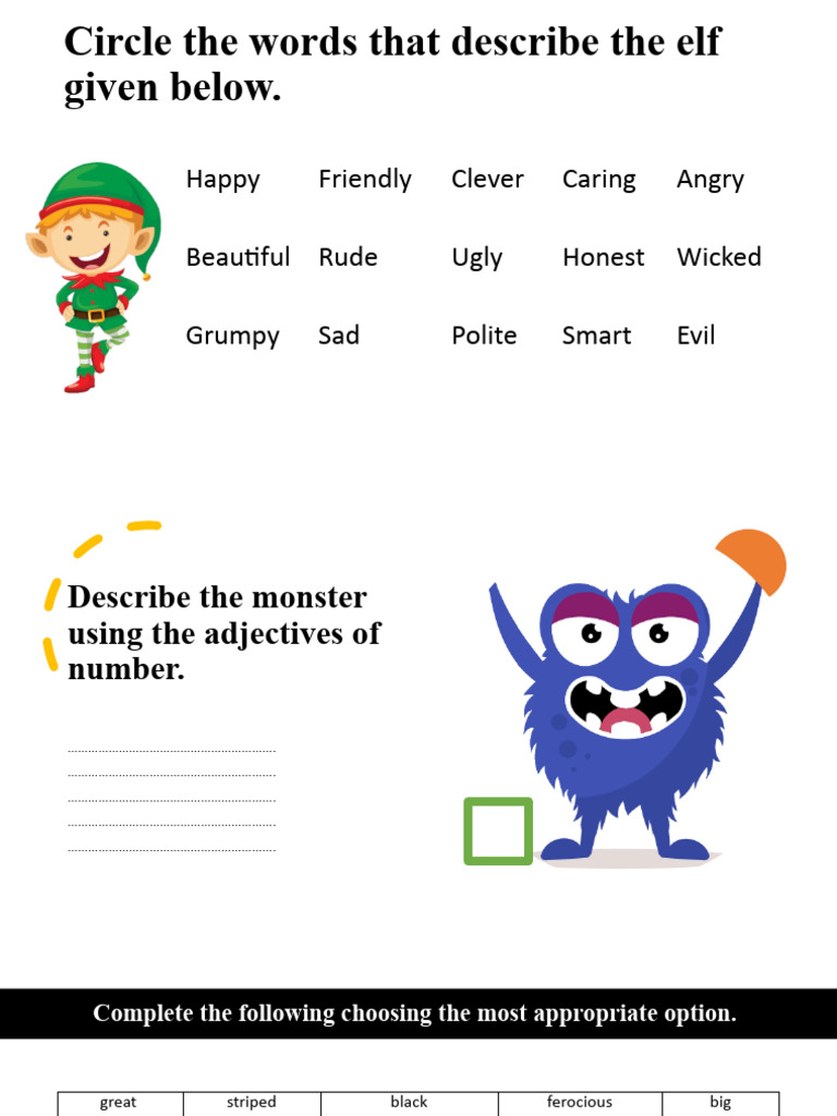 Adjective Revision | PDF