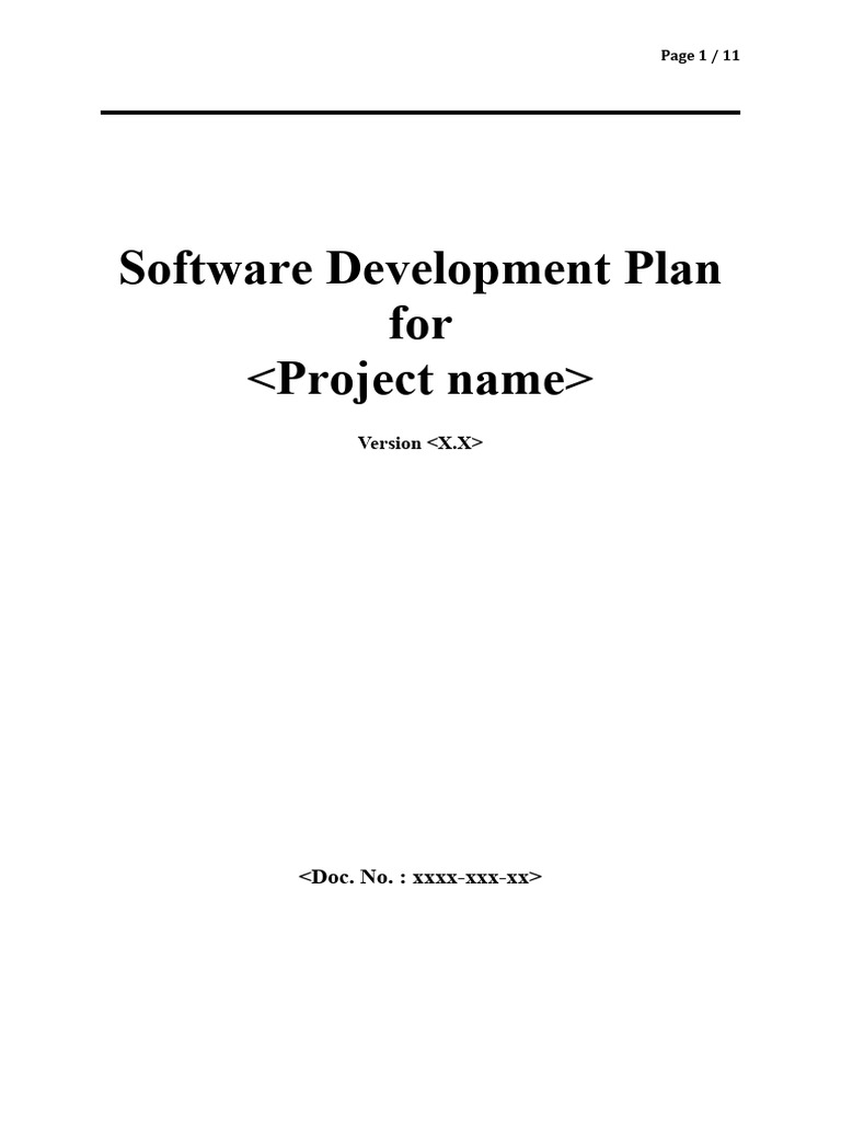 IEC62304 Template Software Development Plan V1 0 | PDF | Software ...