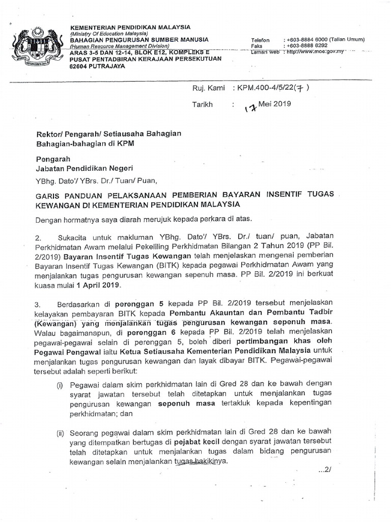 Garis Panduan BITK 2019 | PDF