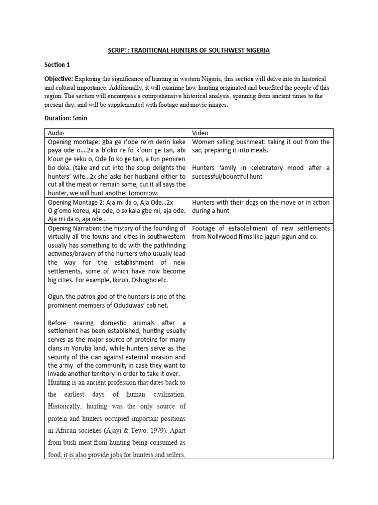 Hunters SCRIPT | PDF | Hunting | Documentary Film
