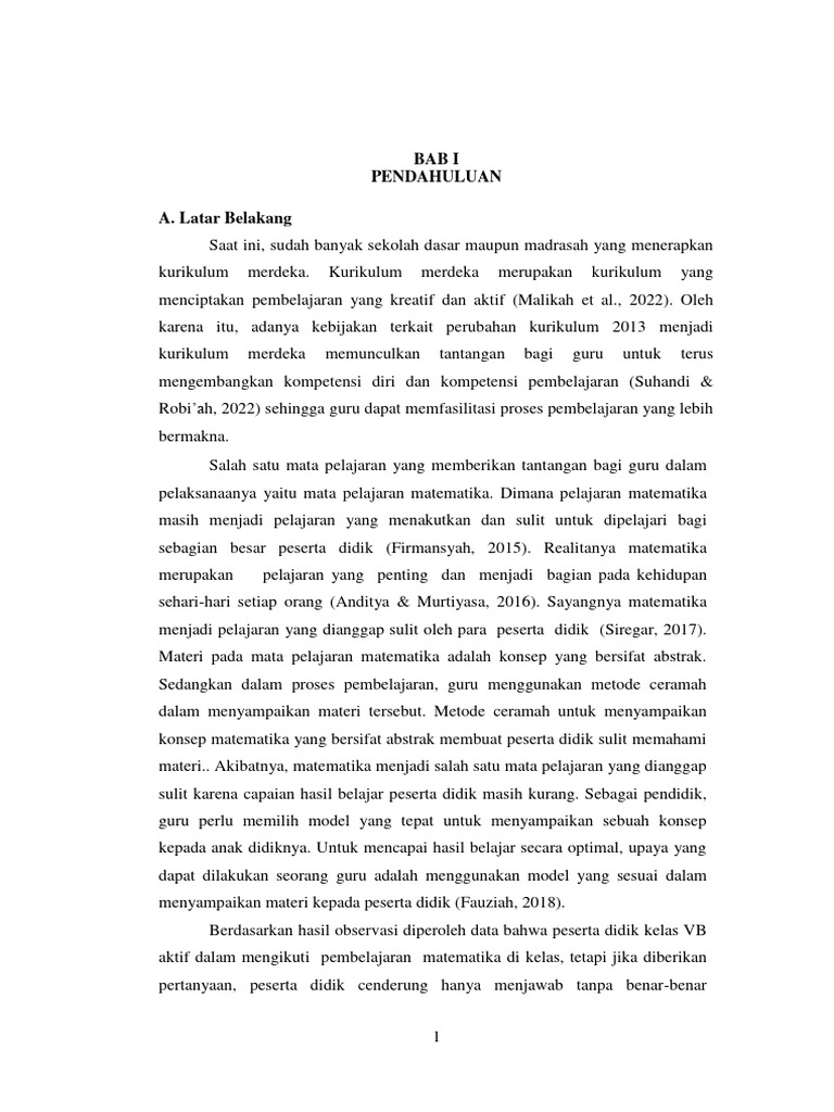 PTK PPG Bab 1 PBL | PDF