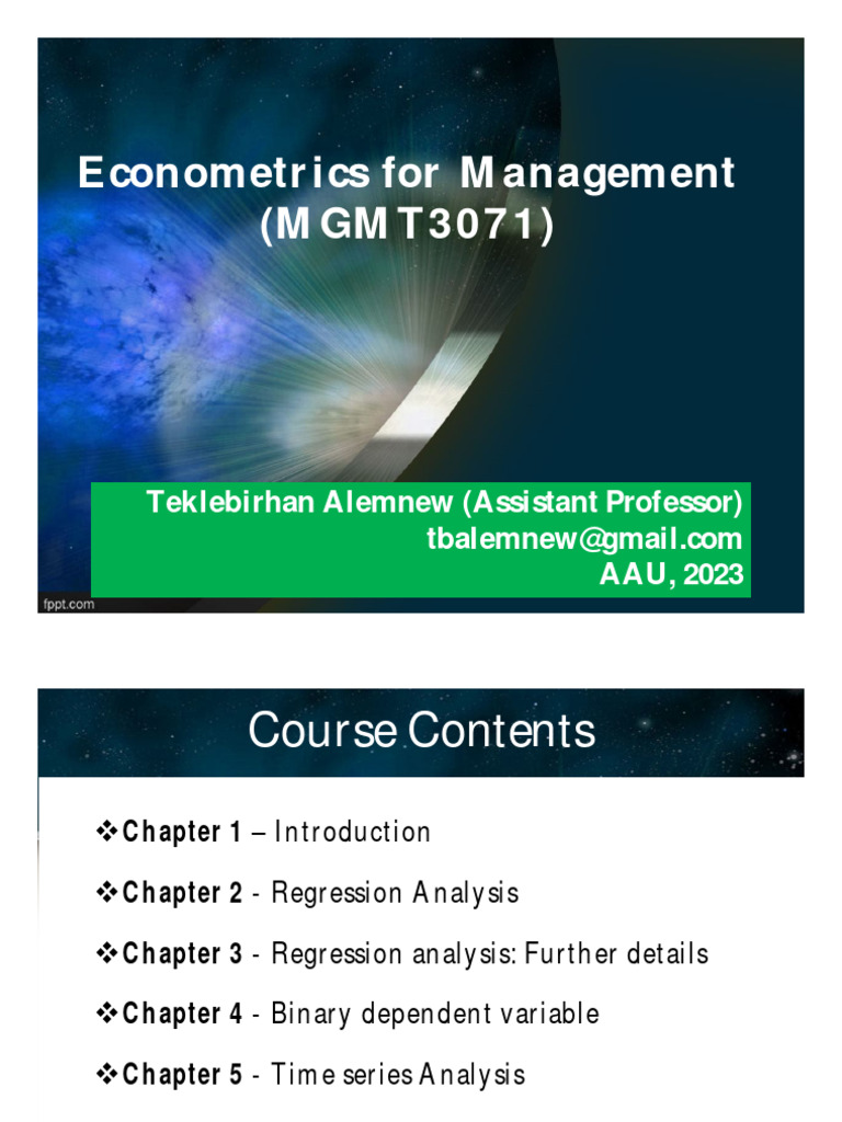 Ch 1a Introduction Pdf Econometrics Statistics