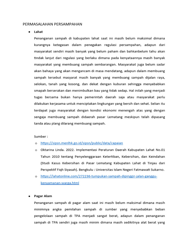 Rev Permasalahan Persampahan | PDF