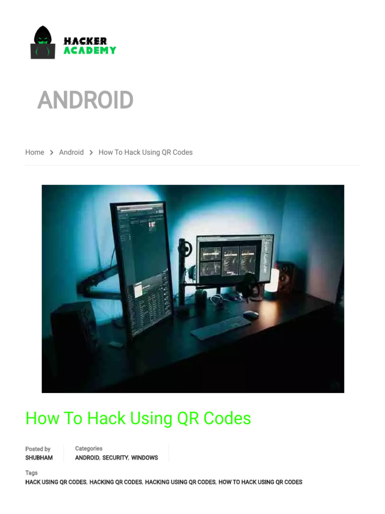 How To Hack Using Qr Codes Hacker Academy Pdf Qr Code Malware