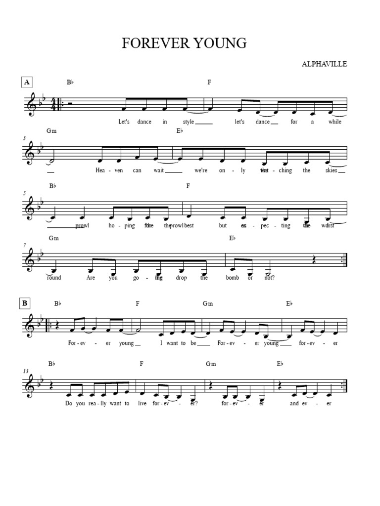 Forever Young Vocals | PDF