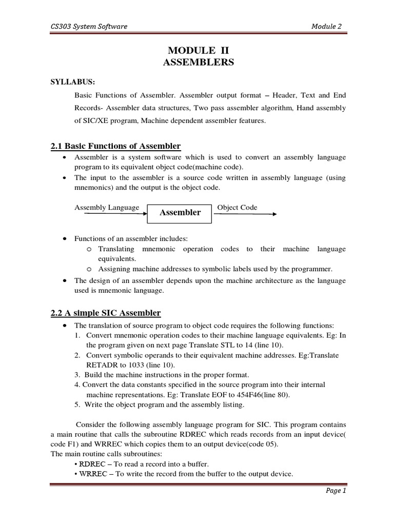Module 2 | PDF | Assembly Language | Computer Program