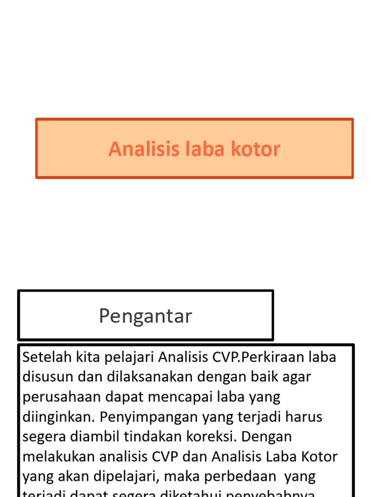 ANALISIS LABA KOTOR | PDF