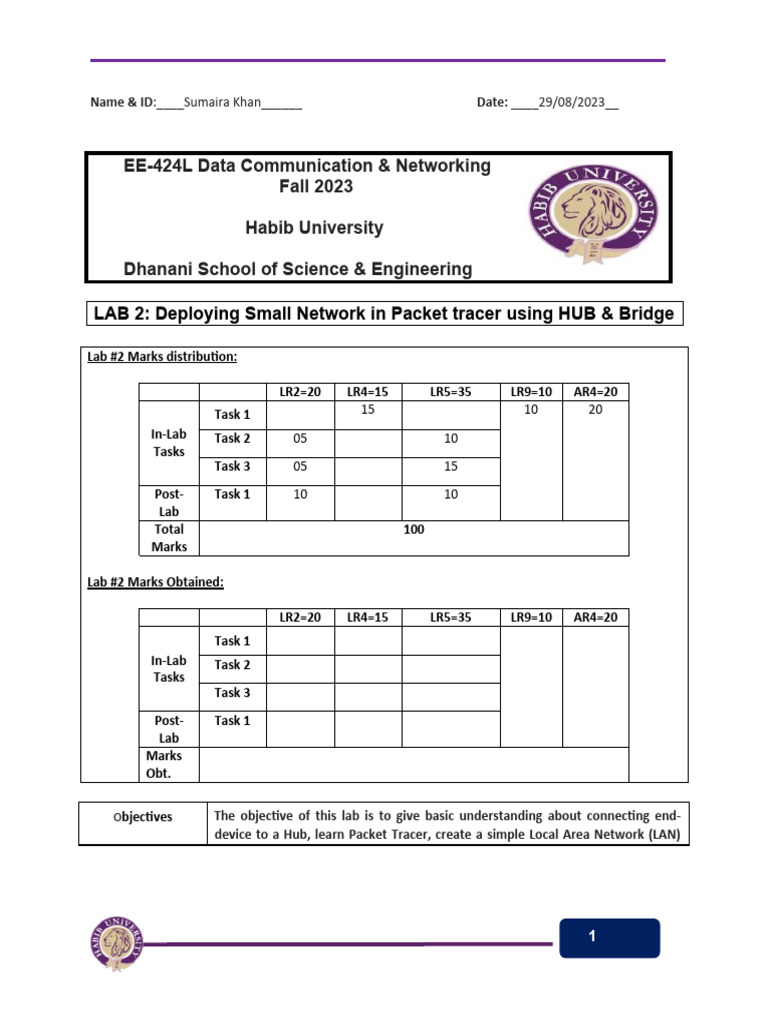 Lab 2 Final | PDF | Computer Network | Ip Address