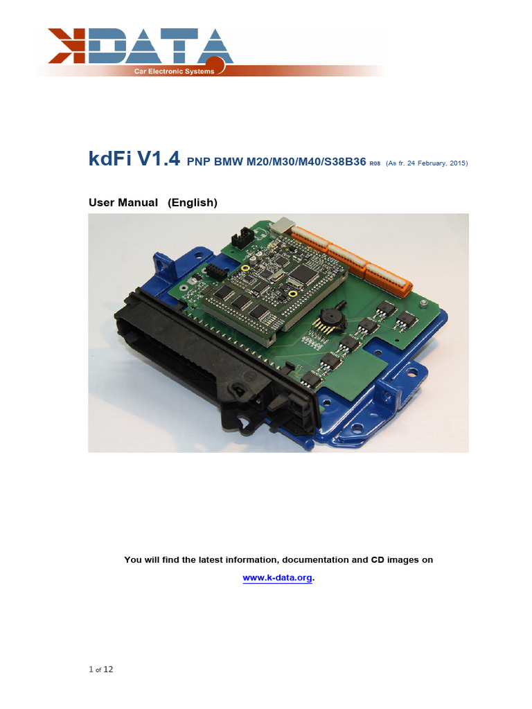 Kdfi V1.4: User Manual (English) | PDF | Usb | Ignition System