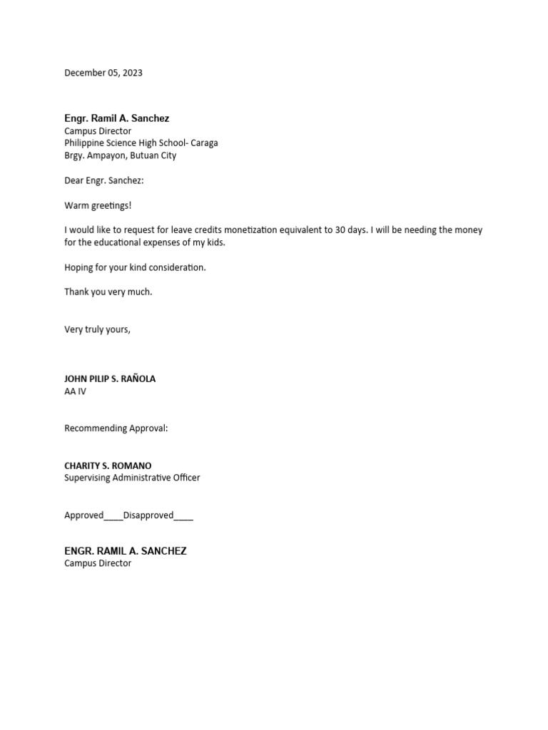 Leave Credits Monetization Requests | PDF