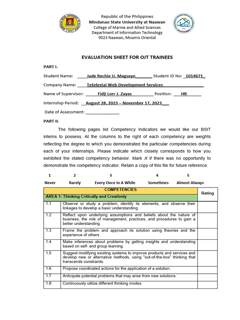 Final-Evaluation-Sheet | PDF