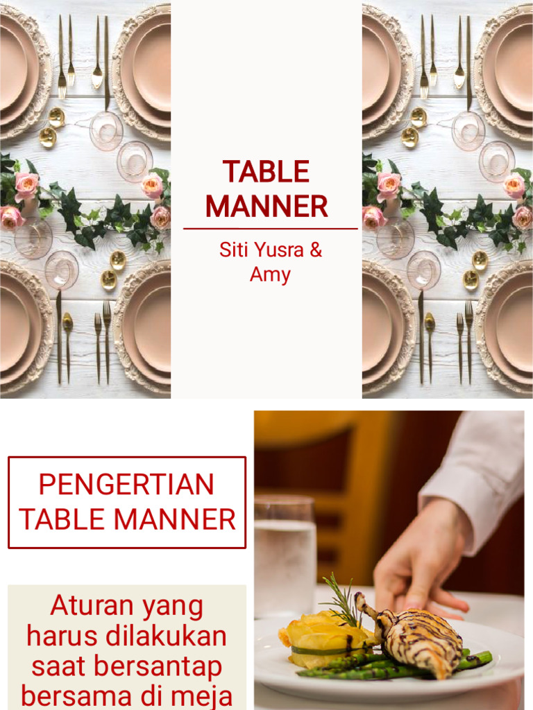 Table Manner 1 1 | PDF