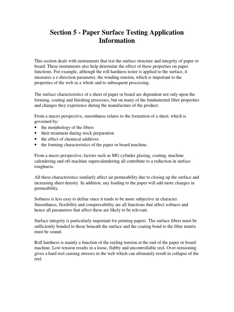 Paper Surface Testing Application | PDF | Friction | Calibration
