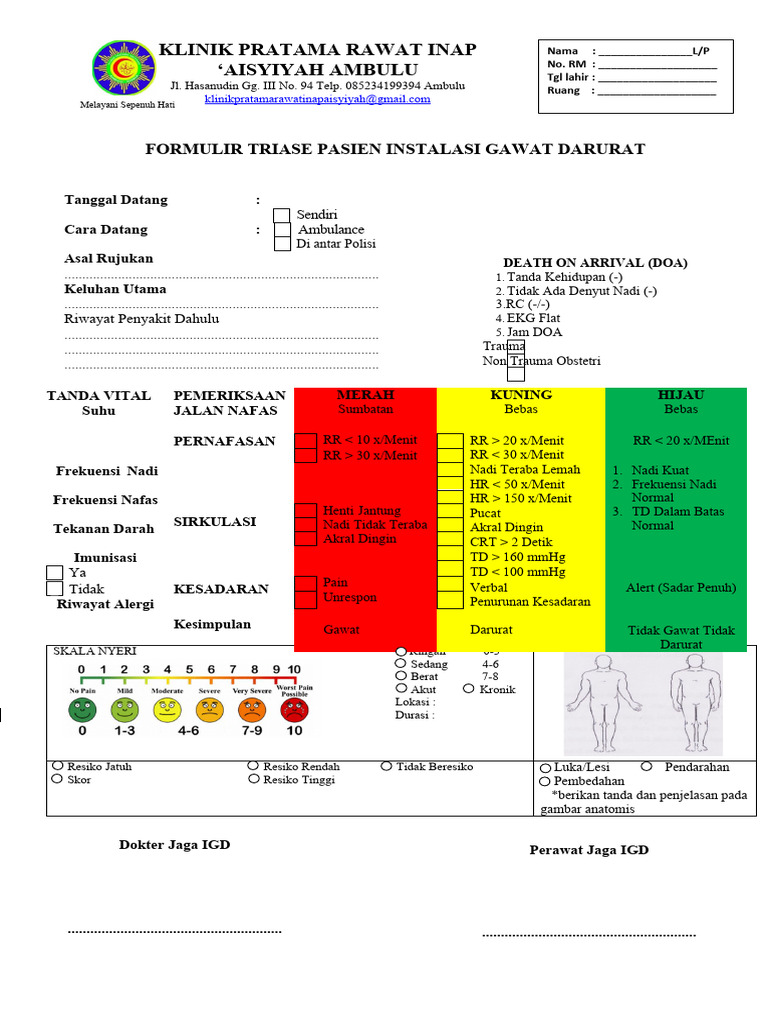 Formulir Triase IGD FIX | PDF