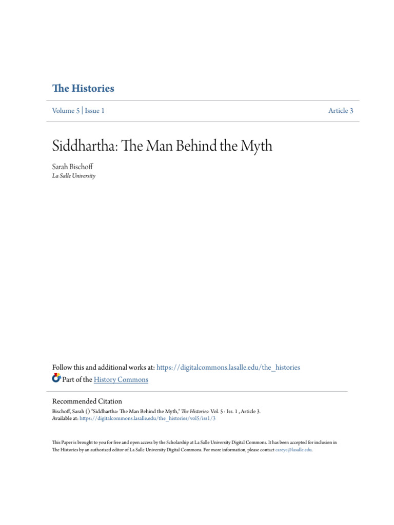 Siddhartha - The Man Behind The Myth | PDF | Noble Eightfold Path | Nirvana
