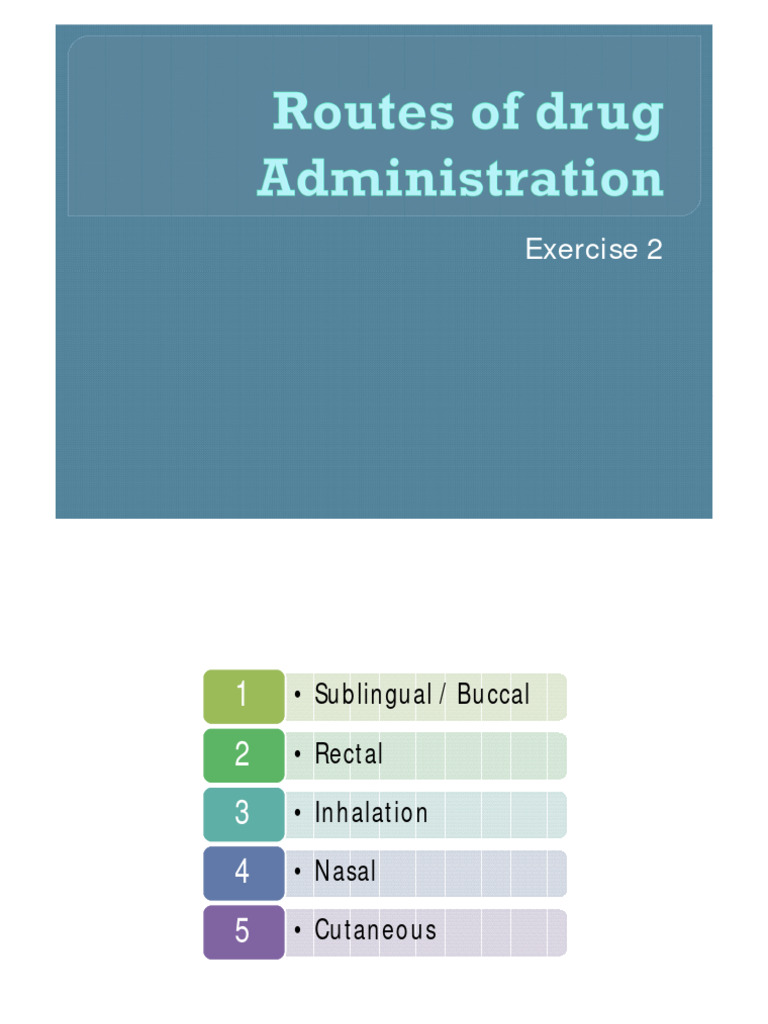Routes of Drug Administration (2) | PDF | Topical Medication | Health Care