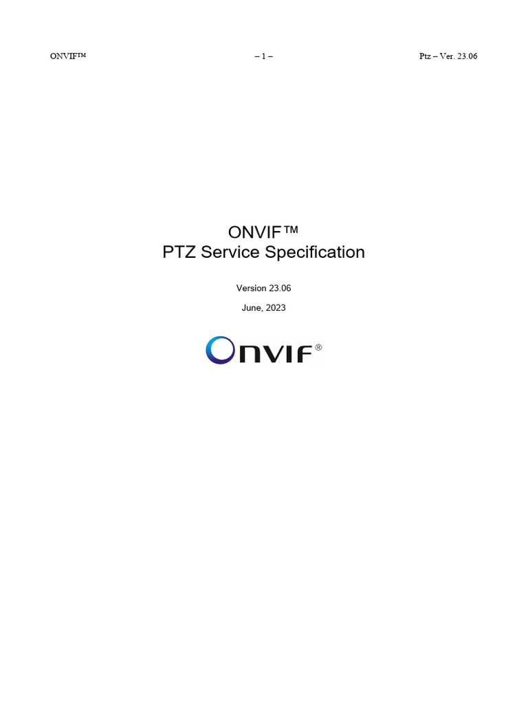 Onvif PTZ Service Spec | PDF | Copyright