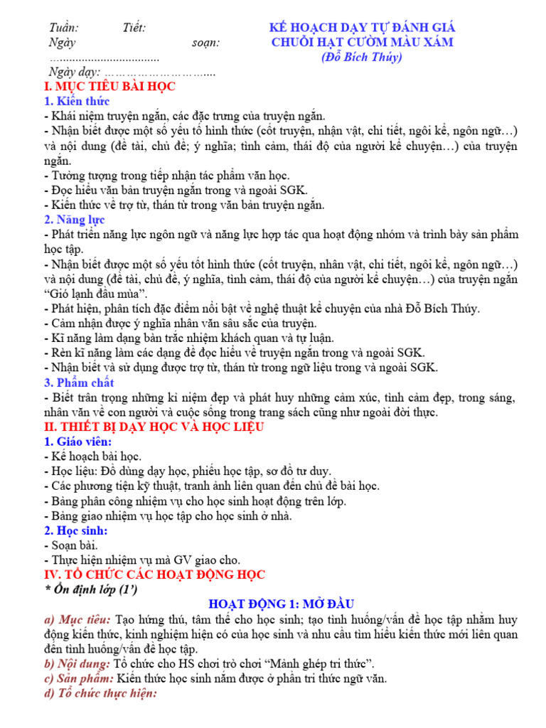 Giao An Ngu Van | PDF