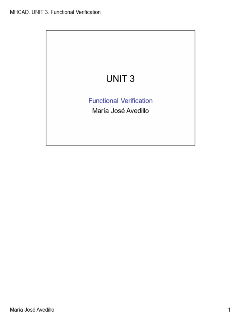 Unit3 Concepts | PDF | Formal Verification | Hardware Description Language