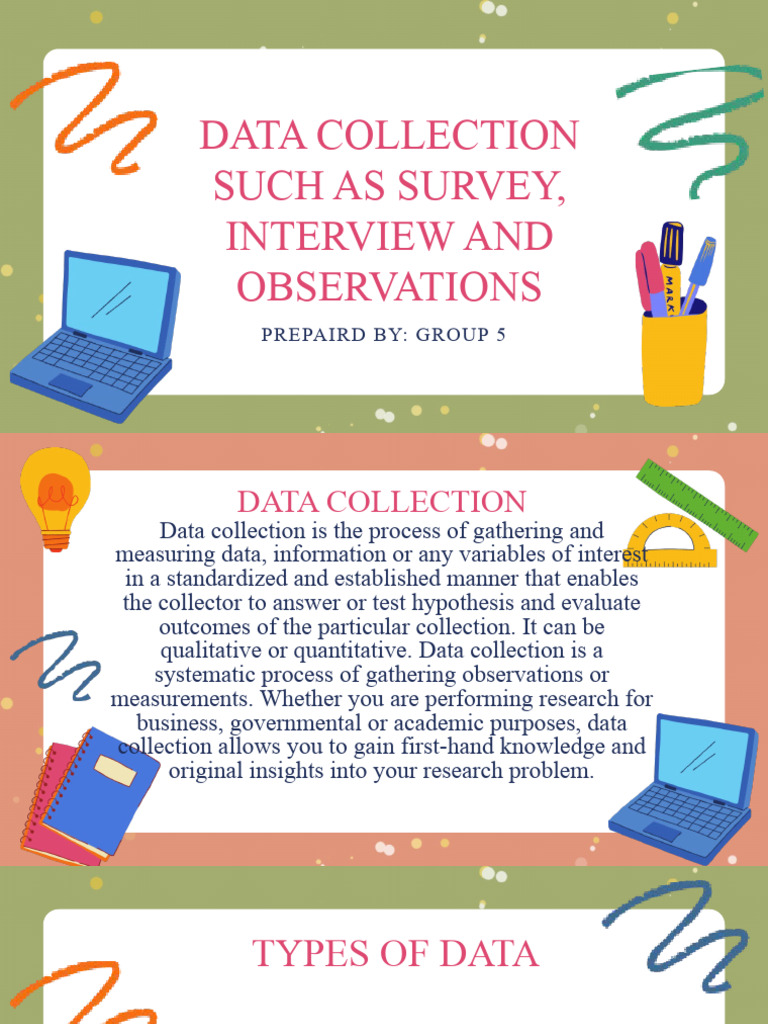 Data Collection Ppt G5 Pdf Survey Methodology Interview