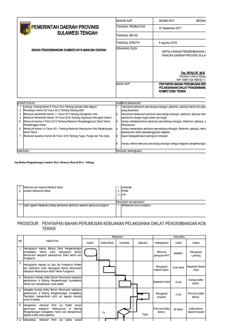 Pengembangan Kompetensi Teknis SOP | PDF