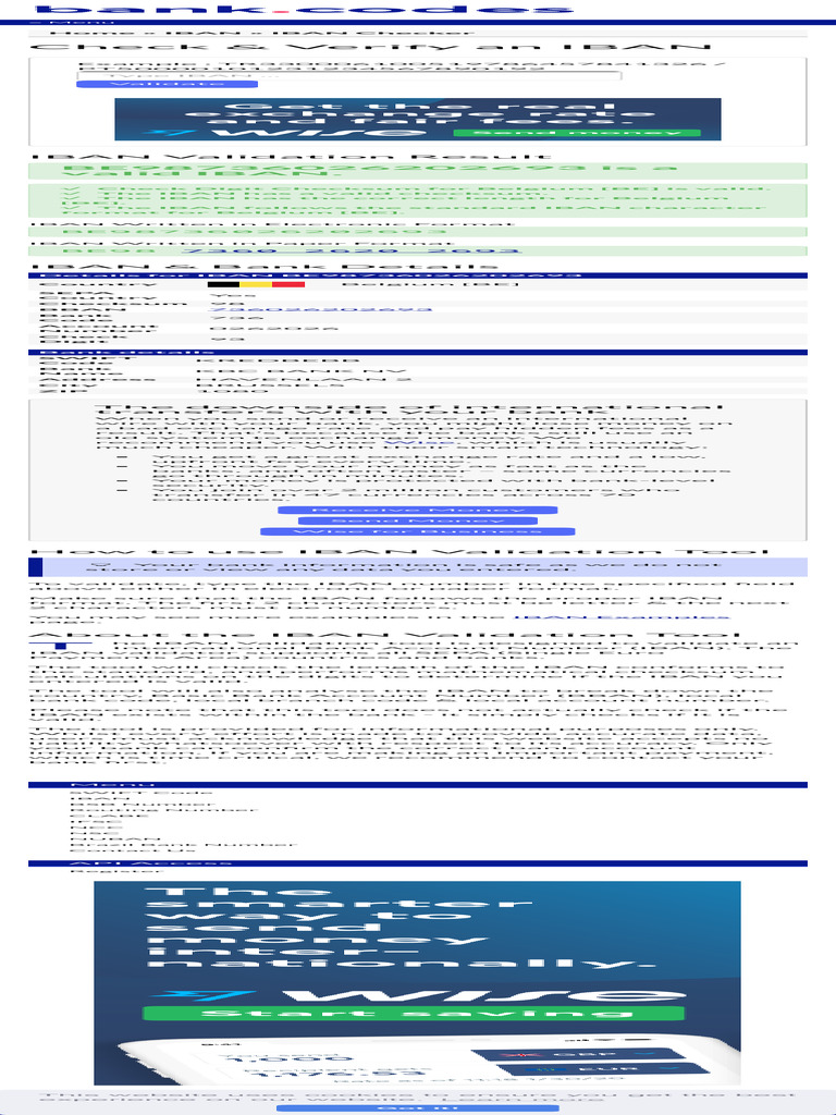 IBAN Checker Validate & Check An IBAN For Errors | Download Free PDF ...