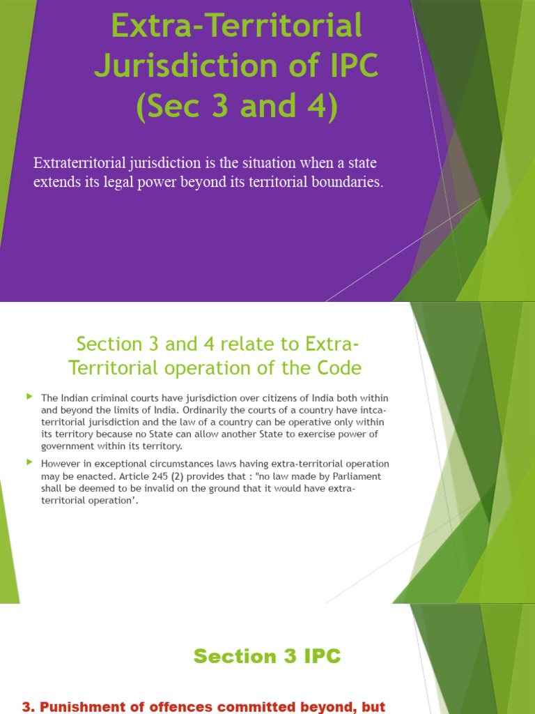 Extra-Territorial Jurisdiction of IPC | PDF | Extradition | Jurisdiction