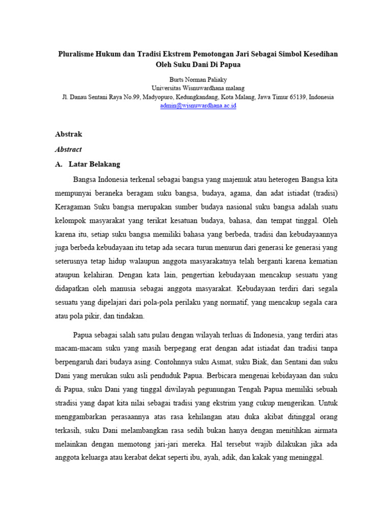 Artikel Adat Suku Dani | PDF