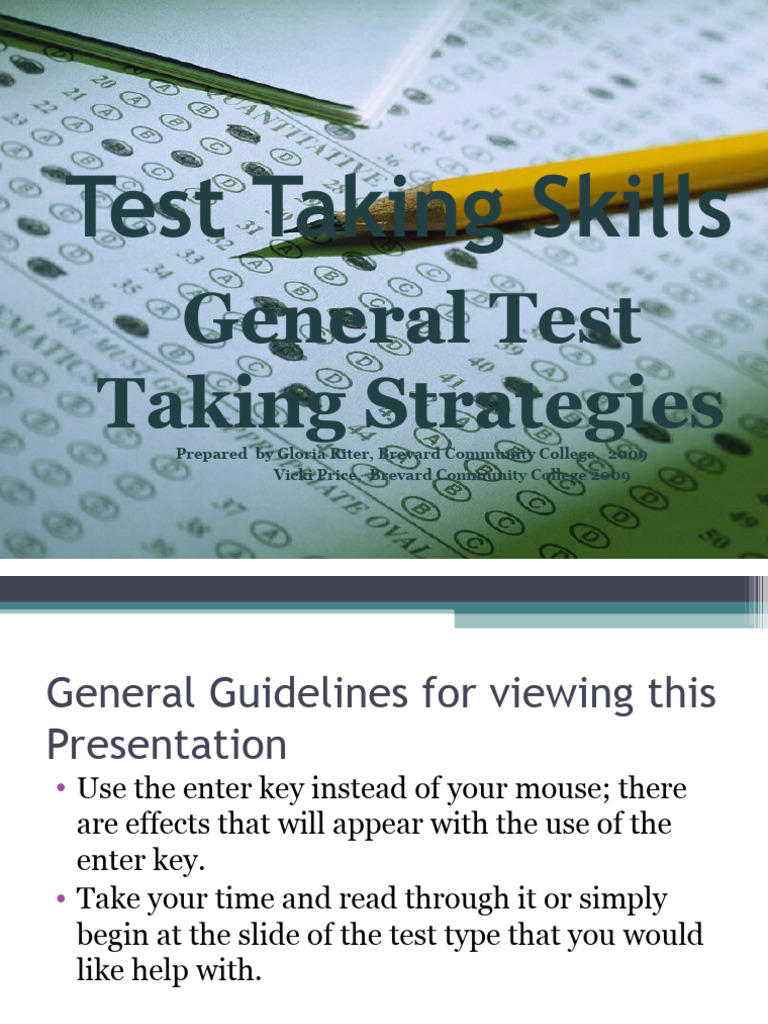 Testtaking Skillsfinal | PDF | Multiple Choice | Scientific Method