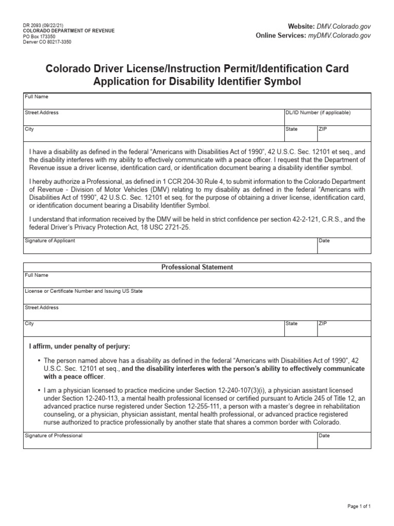 Disability Identifier Symbol On DL or Id | PDF | Politics