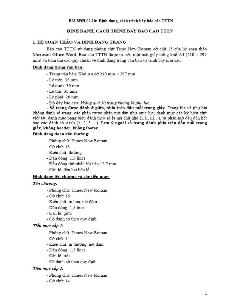 Huong Dan Lam Bao Cao Thuc Tap Tot Nghiep | PDF