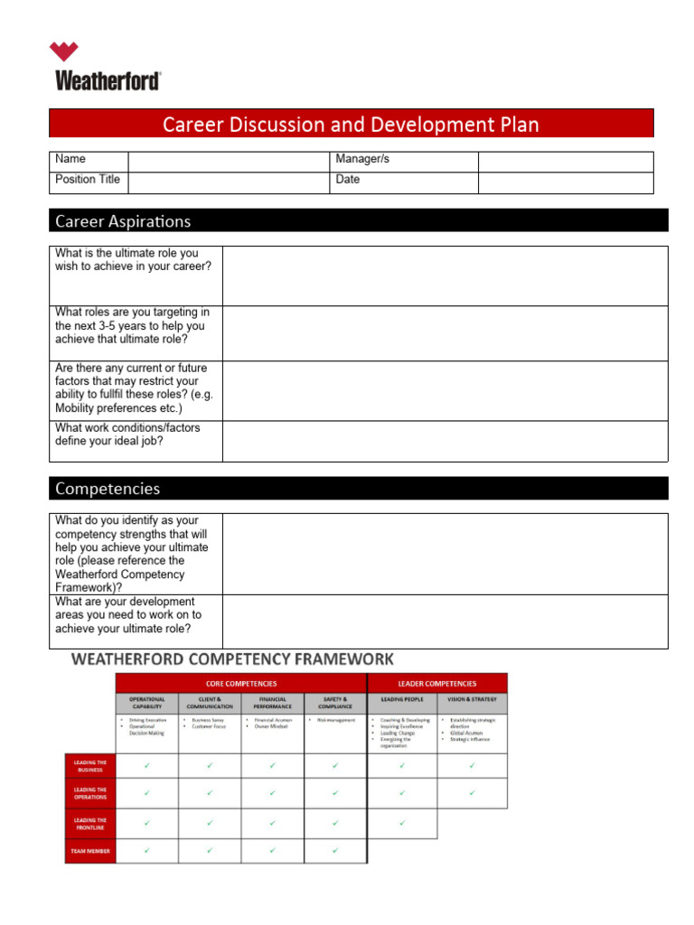 Individual Development Plan (IDP) Form | PDF