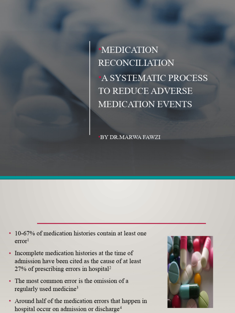 Medication Reconciliation Presentation PDF | PDF | Pharmacy | Patient