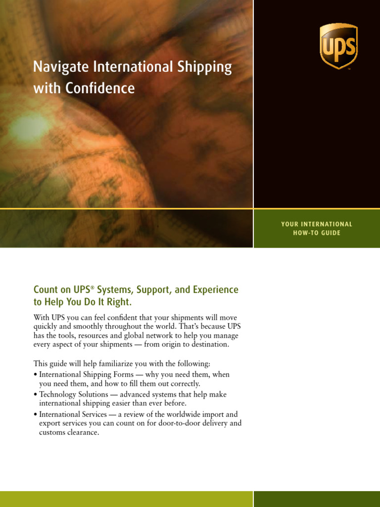 UPSInternationalShipping HowToGuide | PDF | United Parcel Service | Cargo