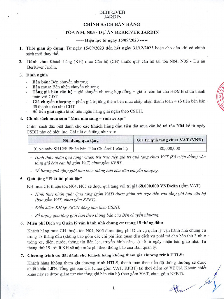 - Csbh - Brj - Csbh Hiệu Lực 15.9.2023 (Ban Hành) | PDF