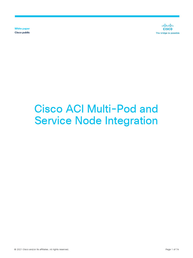 ACI Multi-POD and Service Node Integration | PDF