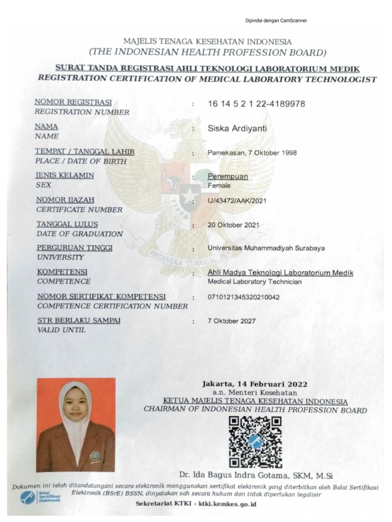 CV Dan Berkas Lamaran Kerja Siska Ardiyanti | PDF
