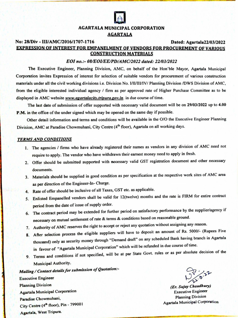 Vendor AMC | PDF | Government | Business