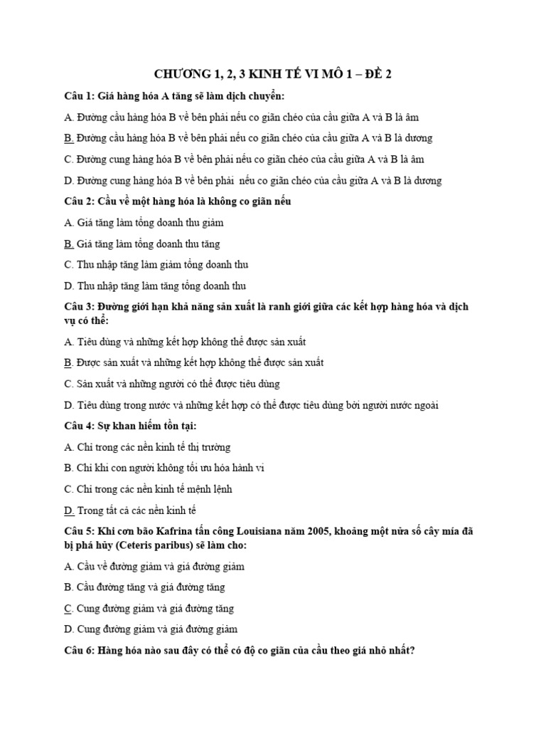 BVN chương 123 Đề 2 | PDF