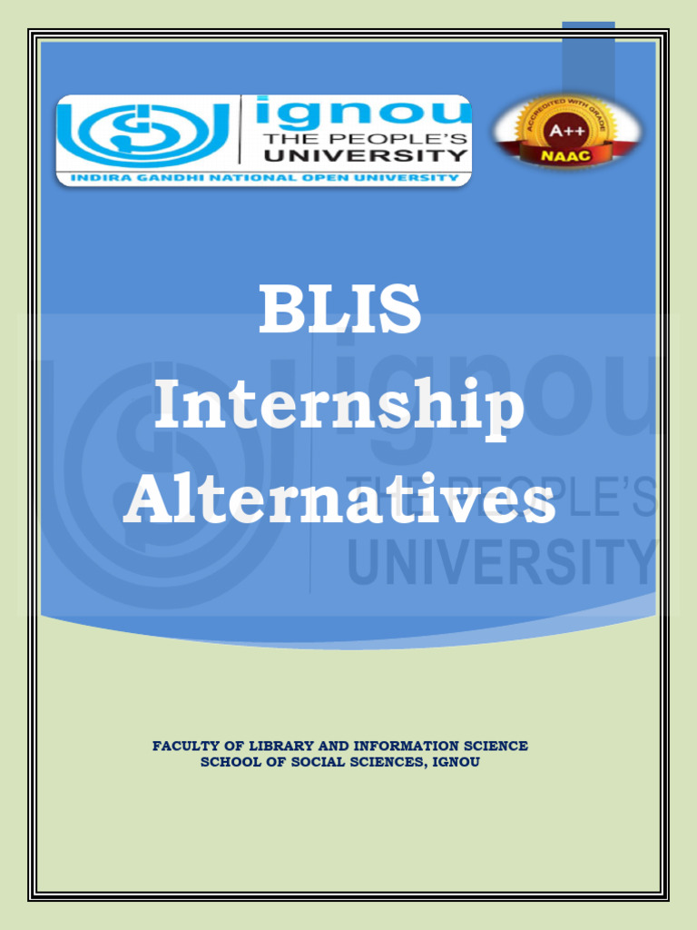 BLIS Internship Alternative | PDF
