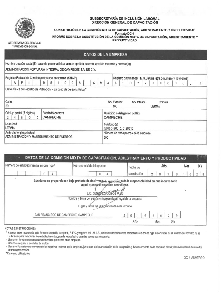 Plan_de_capacitacion_oct_2018_stps_dc1_y_dc2 | PDF