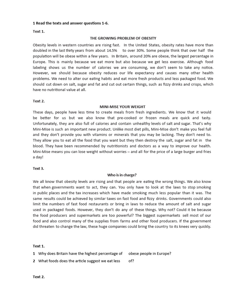 Reading 9 | PDF | Obesity | Dieting